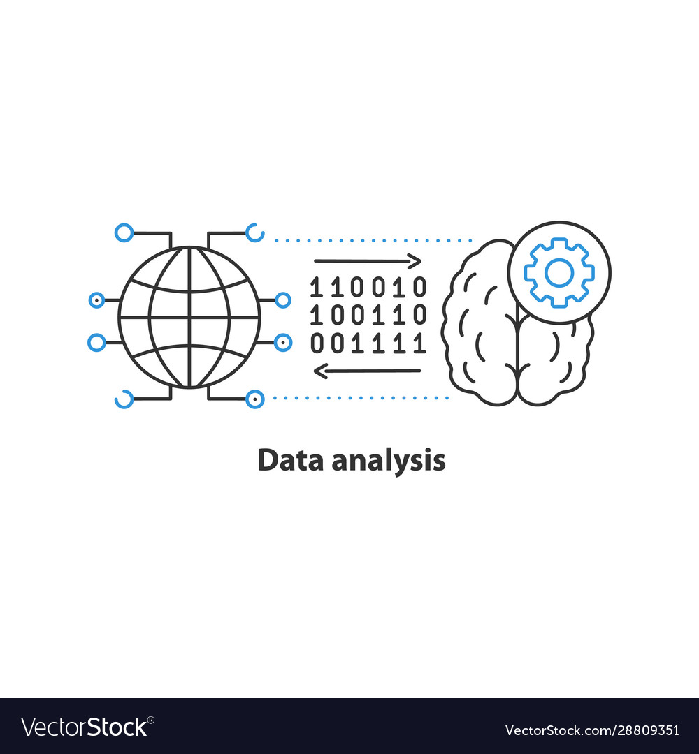 Data analysis concept icon Royalty Free Vector Image