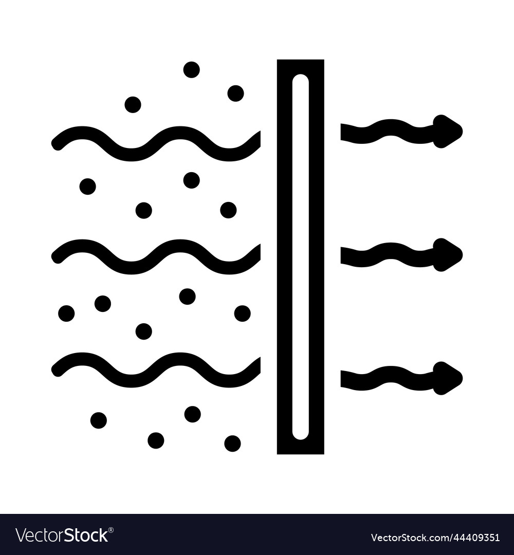 Filter air glyph icon Royalty Free Vector Image