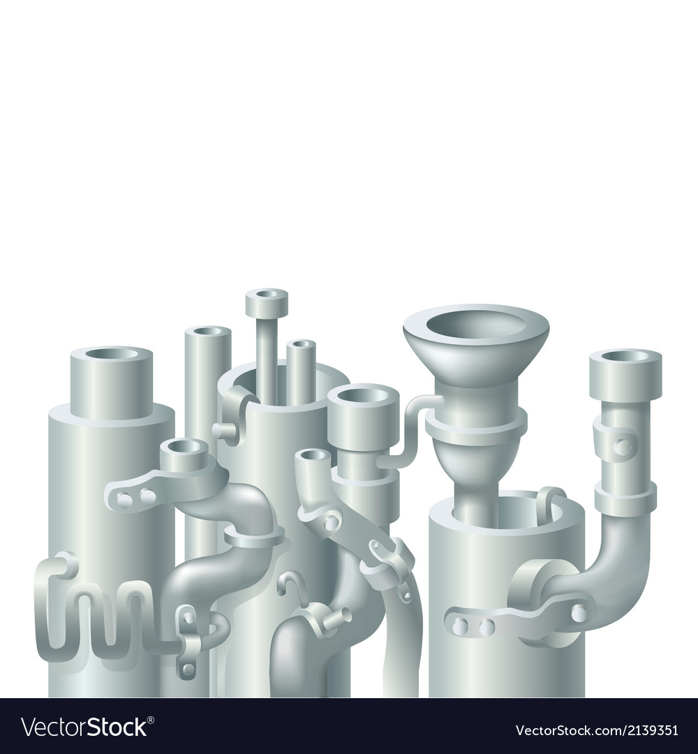 Industrial metal pipe stack design Royalty Free Vector Image