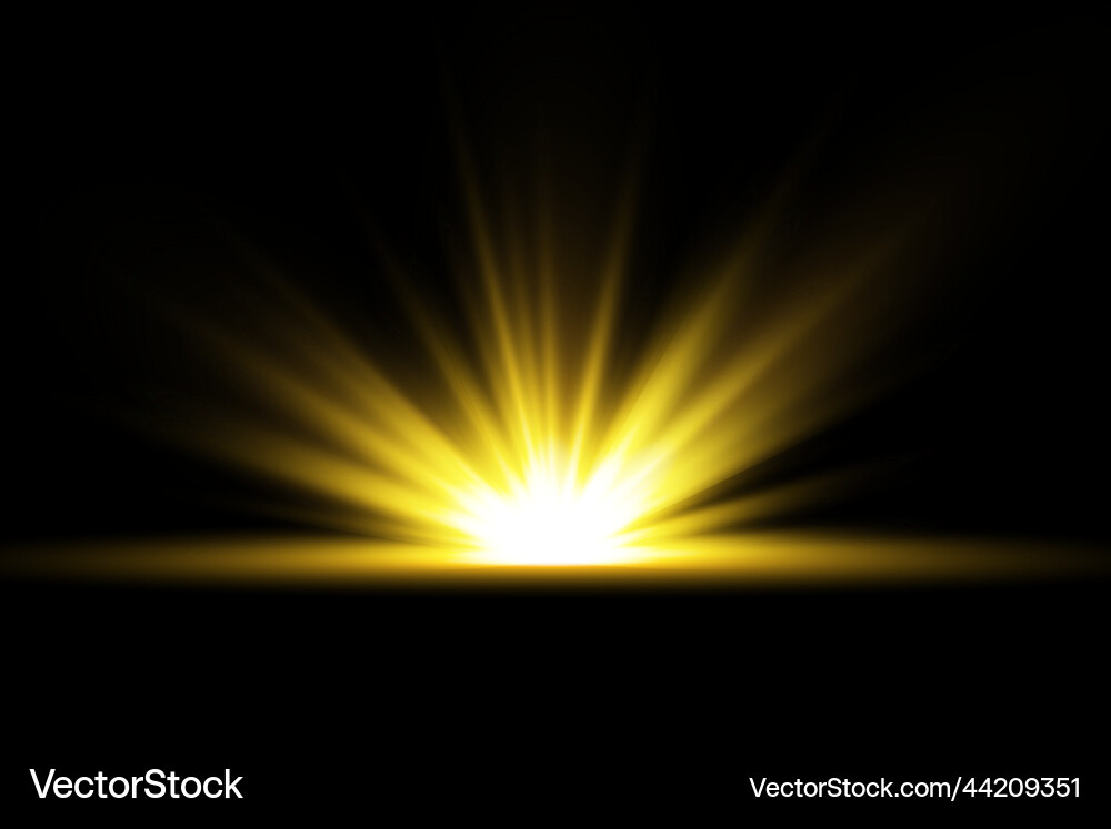 Light star gold png sun Royalty Free Vector Image