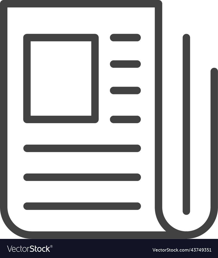 News thin line icon outline editable stroke Vector Image News thin line icon outline editable stroke Vector Image