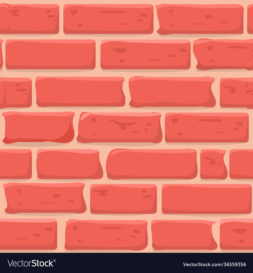 Brick wall seamless texture continuous loop Vector Image
