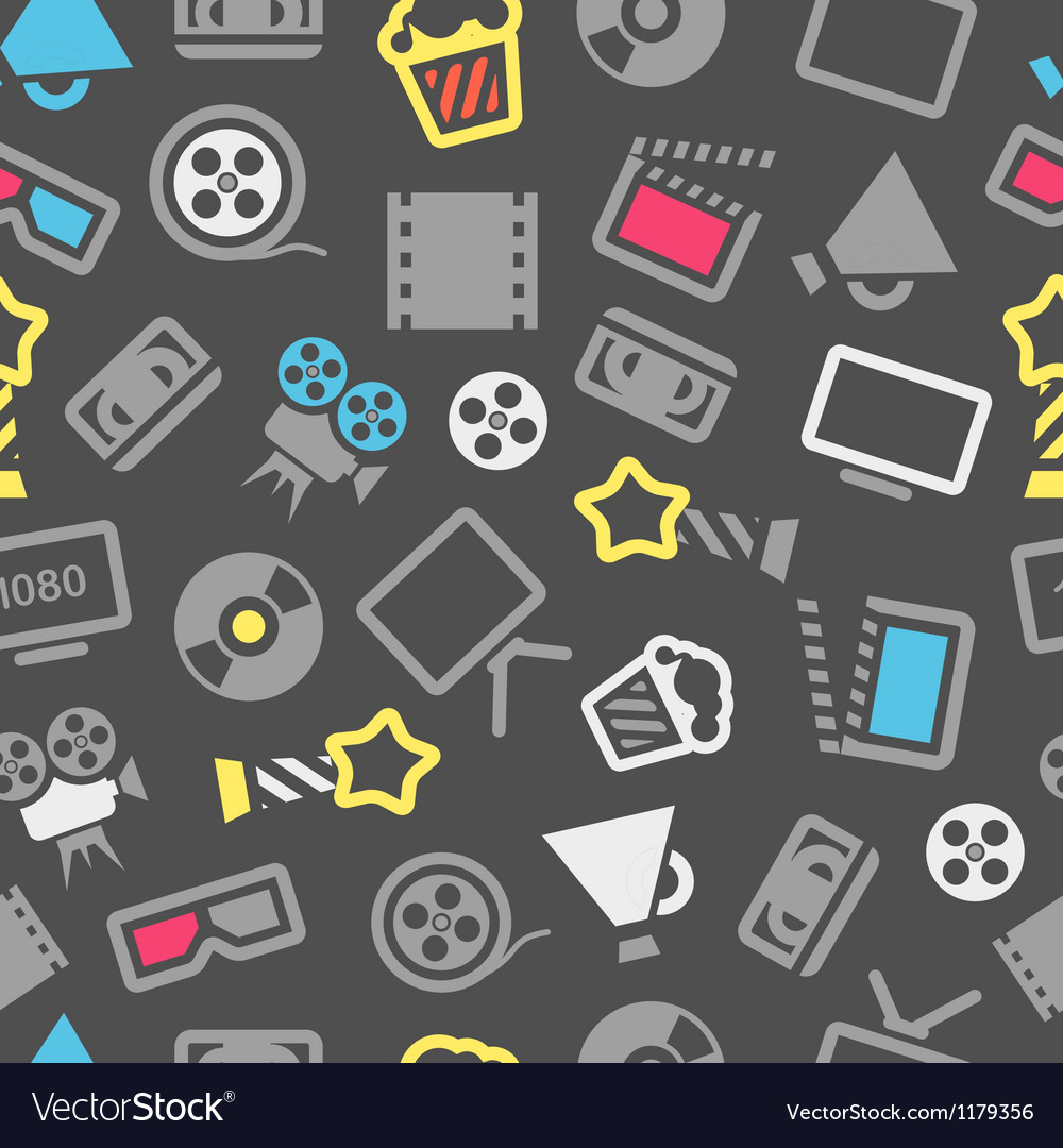 Cinema pattern Royalty Free Vector Image - VectorStock