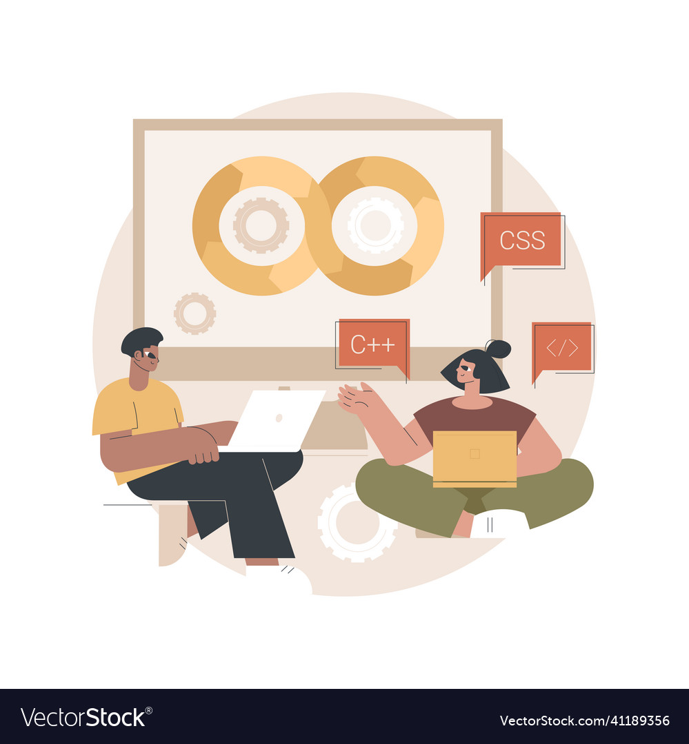 Devops Team Abstract Concept Royalty Free Vector Image