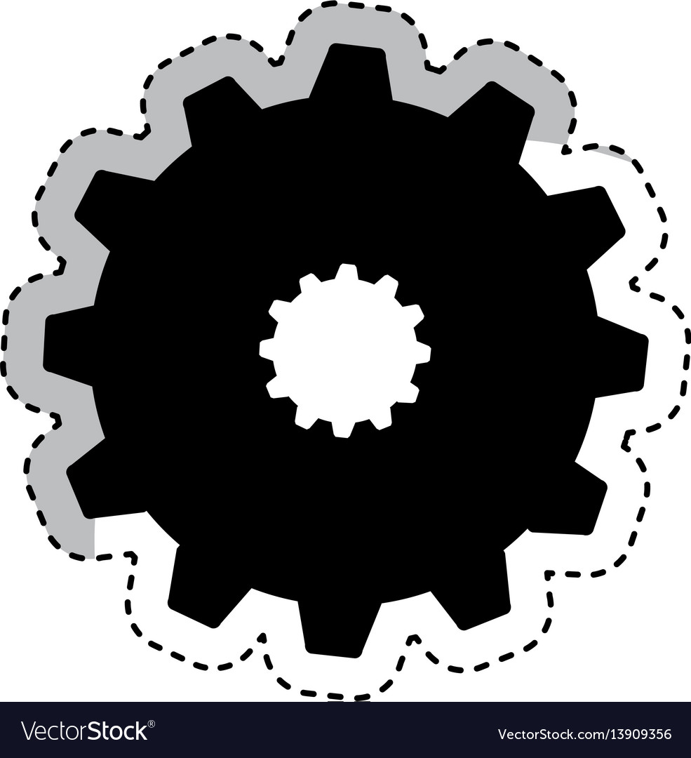 Gear machine setup icon Royalty Free Vector Image