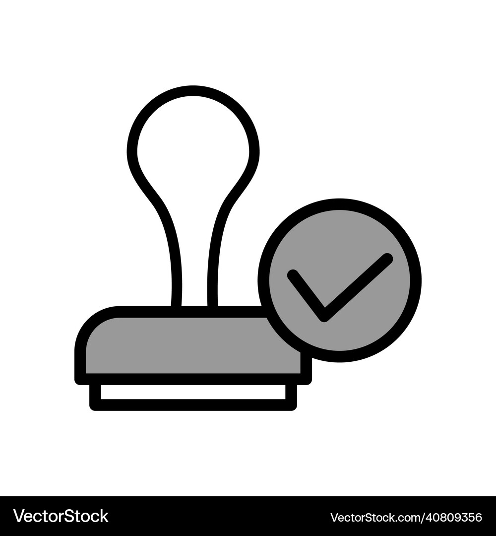 Graphic of stamp icon Royalty Free Vector Image