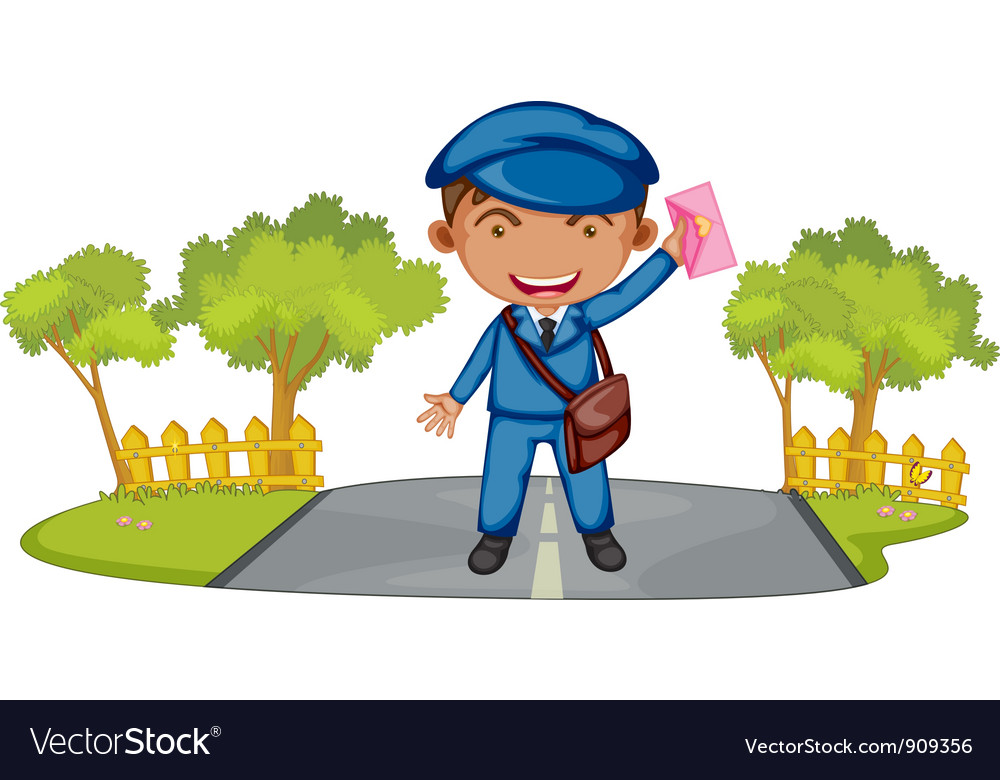 Postman Royalty Free Vector Image - VectorStock