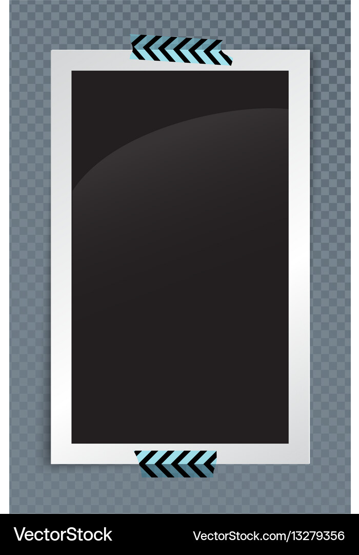Realistic photo frame with shadow and transparent Vector Image