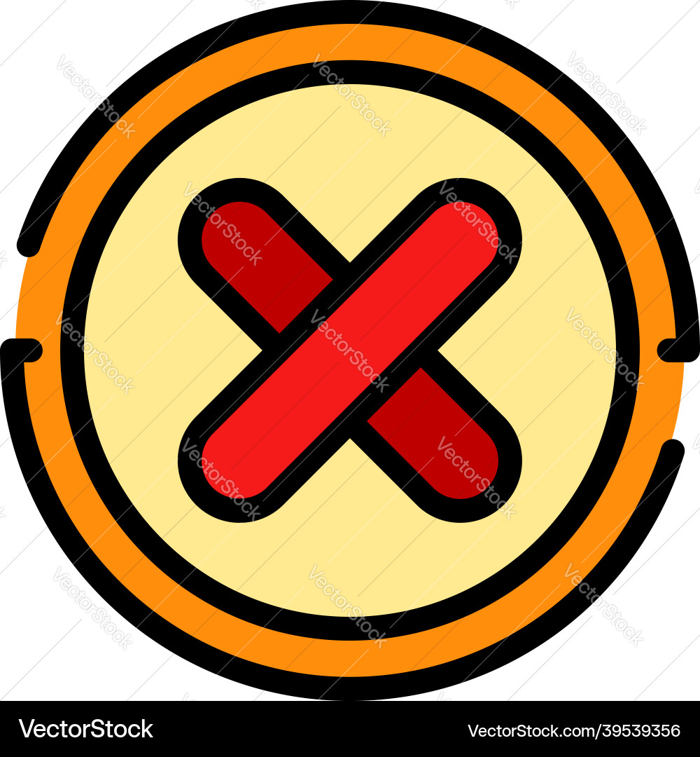 Reject dislike icon color outline Royalty Free Vector Image
