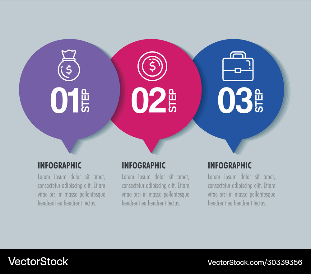 Statistical infographic with numbers and business Vector Image