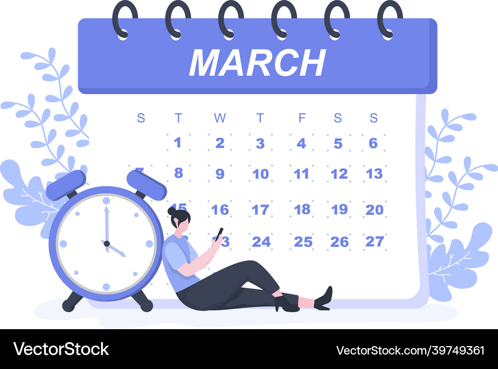 Calendar background with circle sign for planning Vector Image