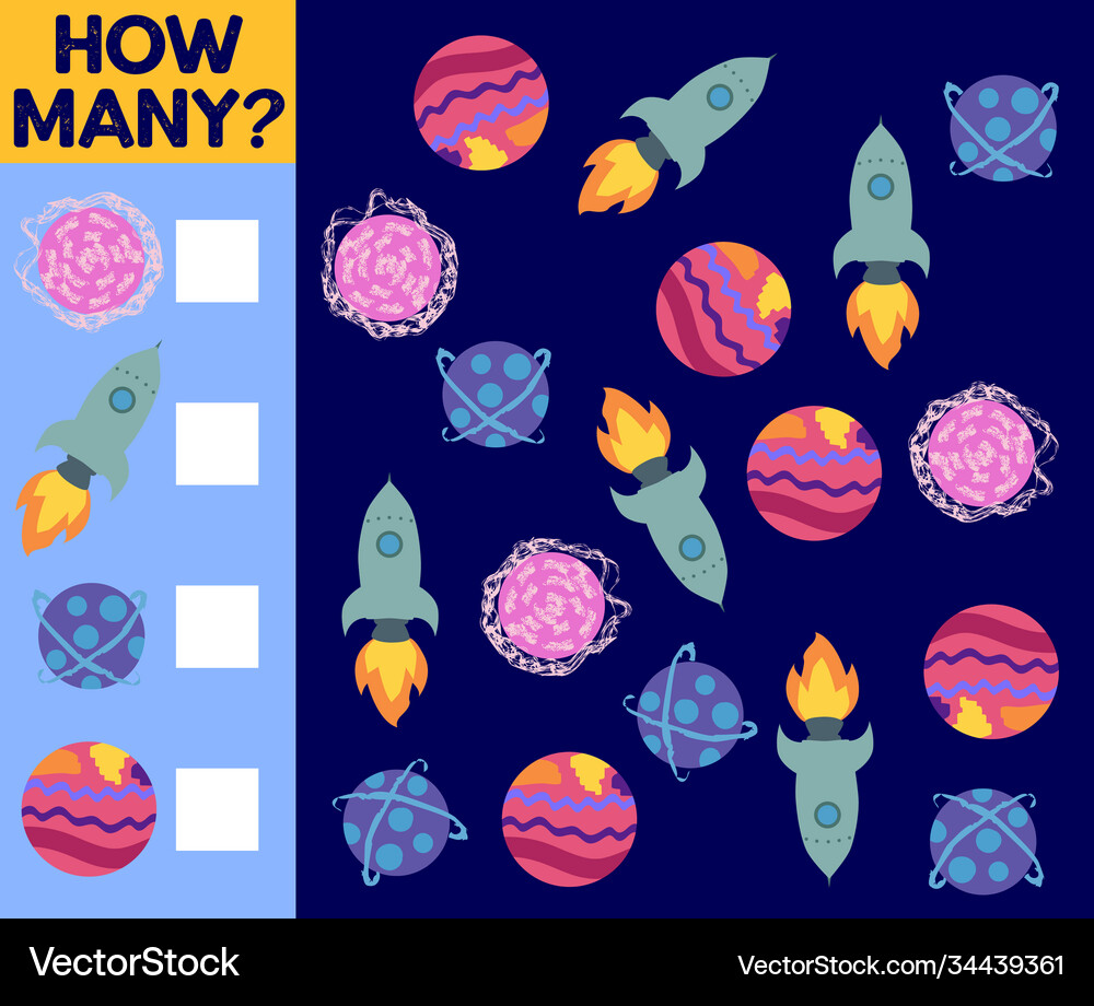 Counting game for preschool children educational Vector Image
