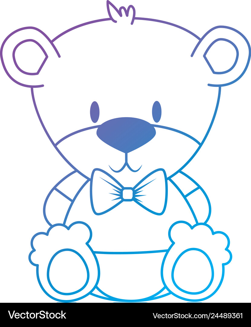 Cute and adorable bear teddy character Royalty Free Vector