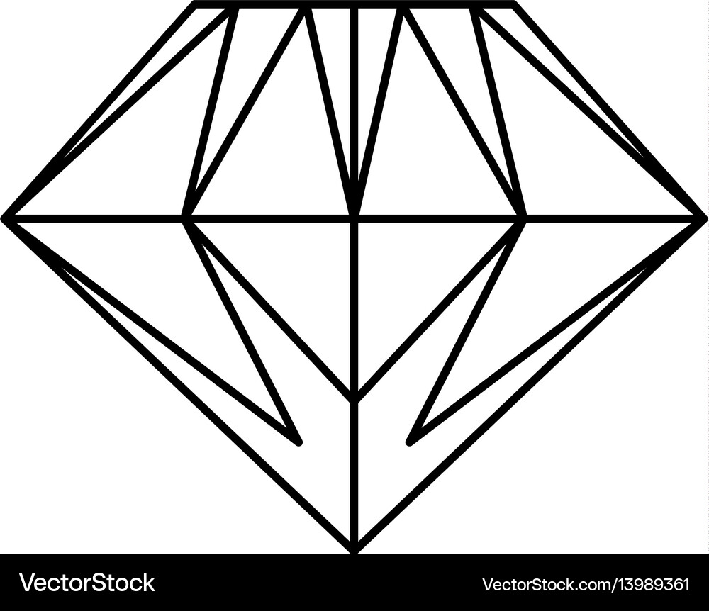 Gemstone diamond jewel Royalty Free Vector Image