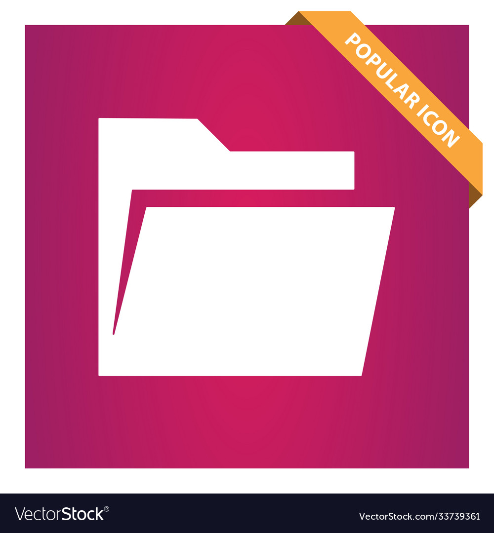 Open folder icon Royalty Free Vector Image - VectorStock
