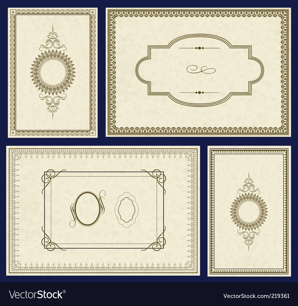 Parchment frames Royalty Free Vector Image - VectorStock