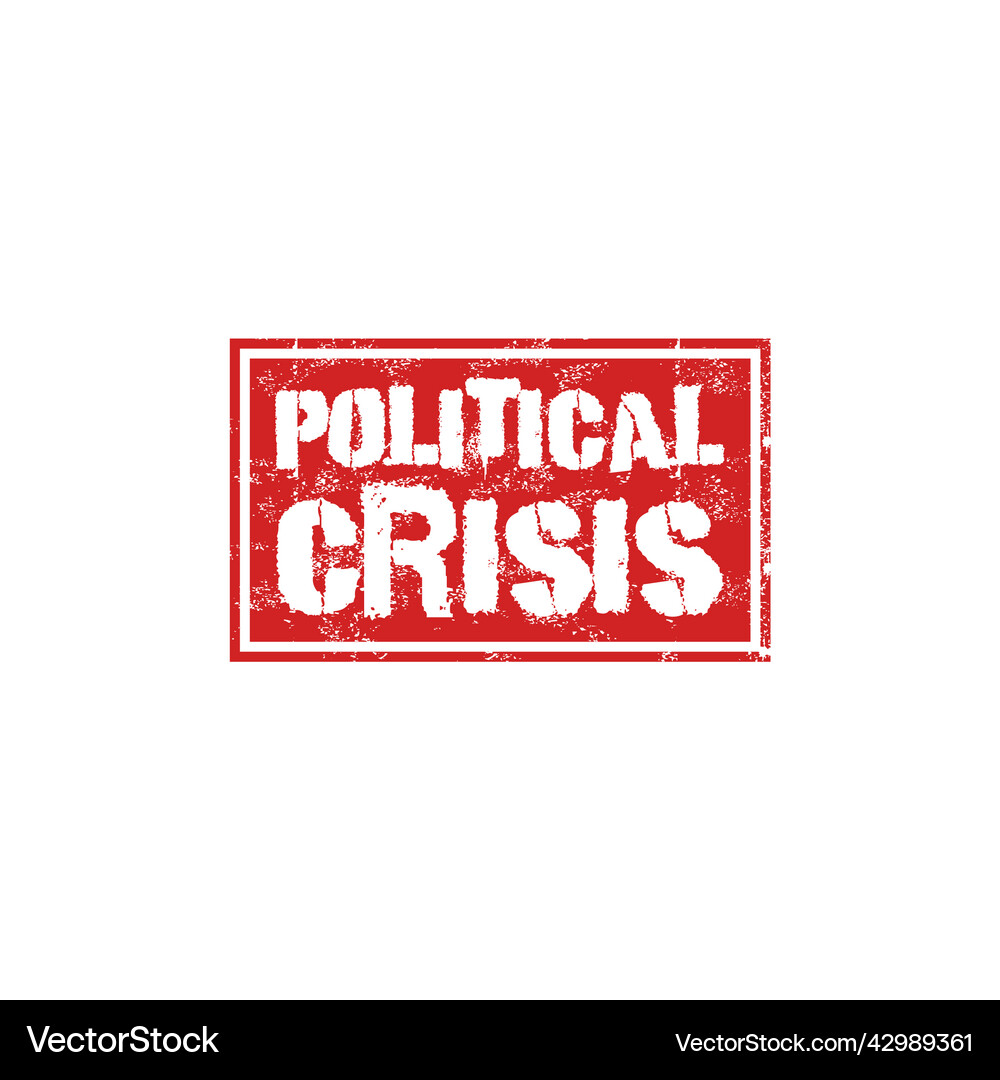 Political crisis text design isolated on white Vector Image