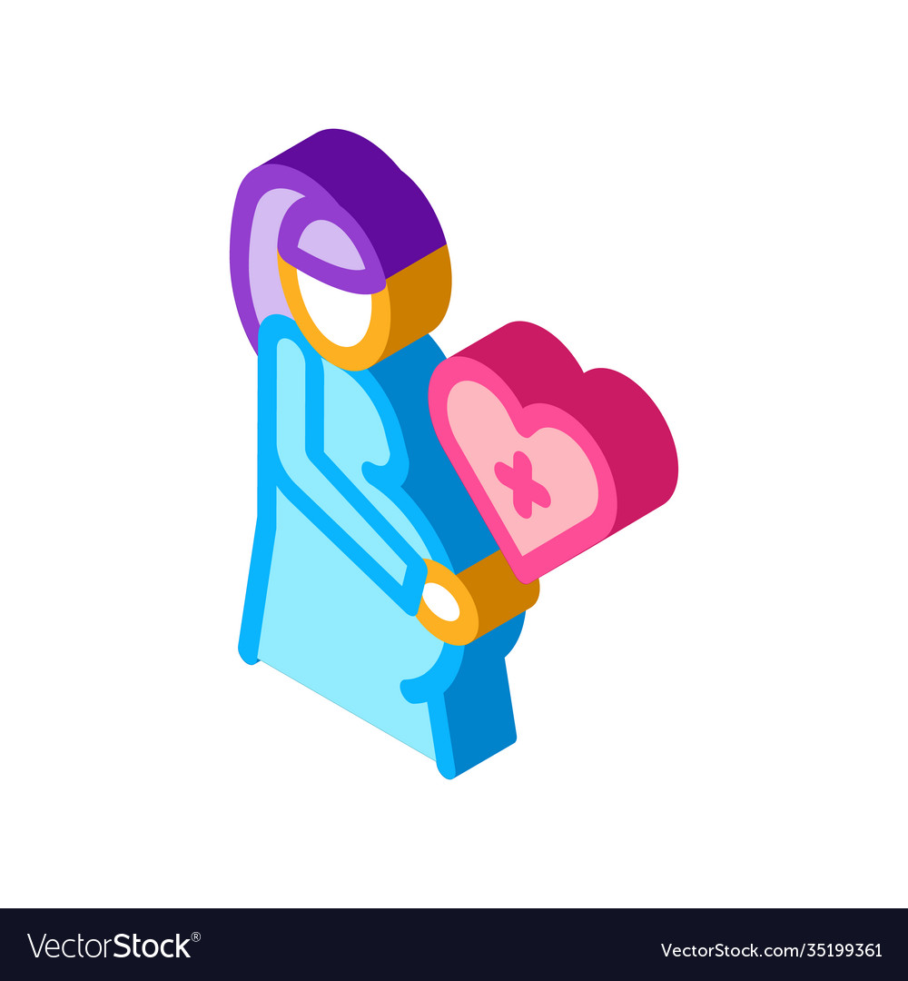 Pregnant woman isometric icon Royalty Free Vector Image Pregnant woman isometric icon Royalty Free Vector Image