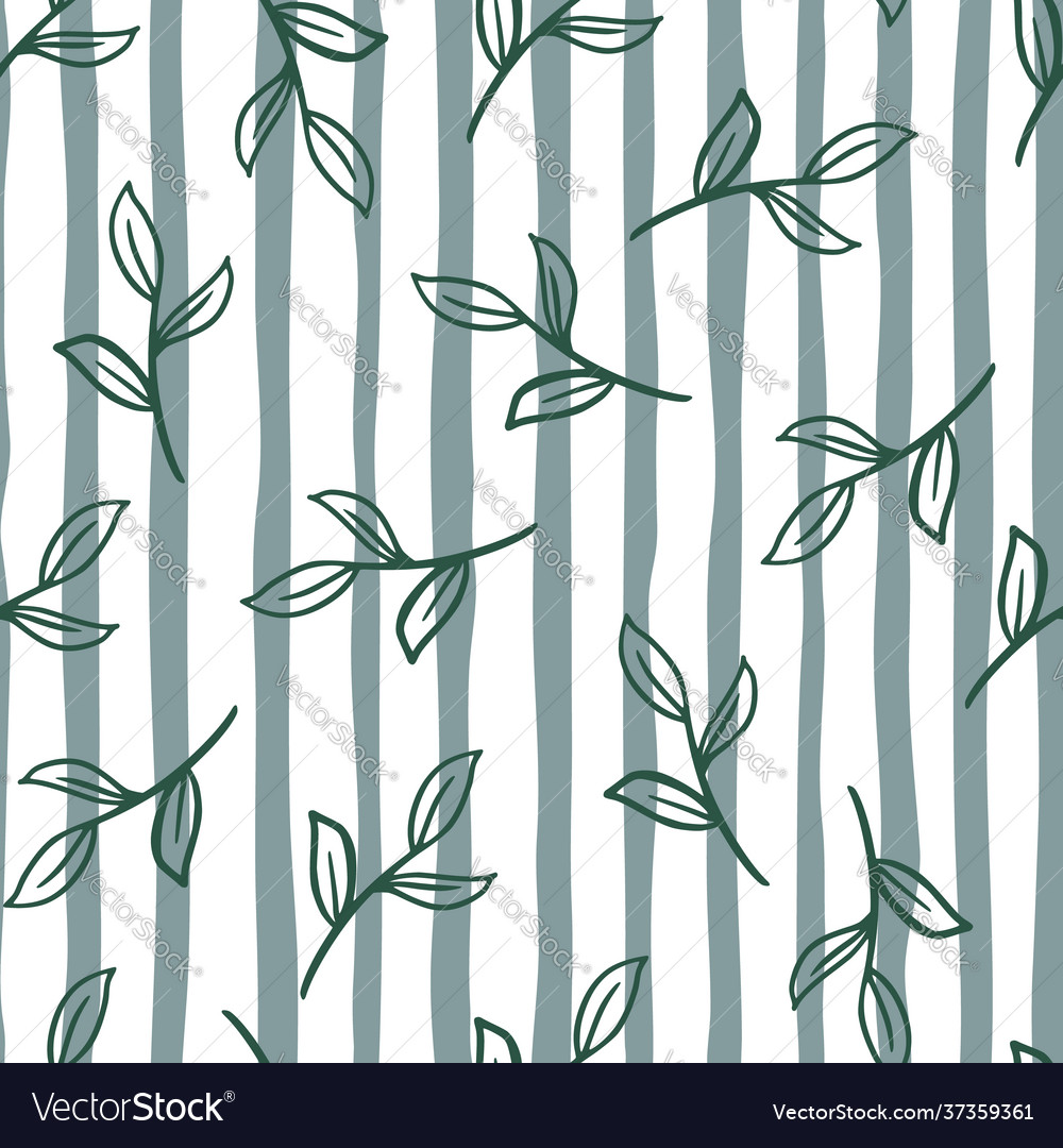 Seamless random botanic pattern with simple style Vector Image