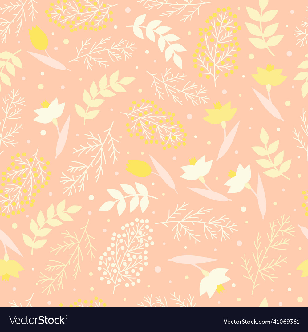 Seamless spring flower pattern Royalty Free Vector Image