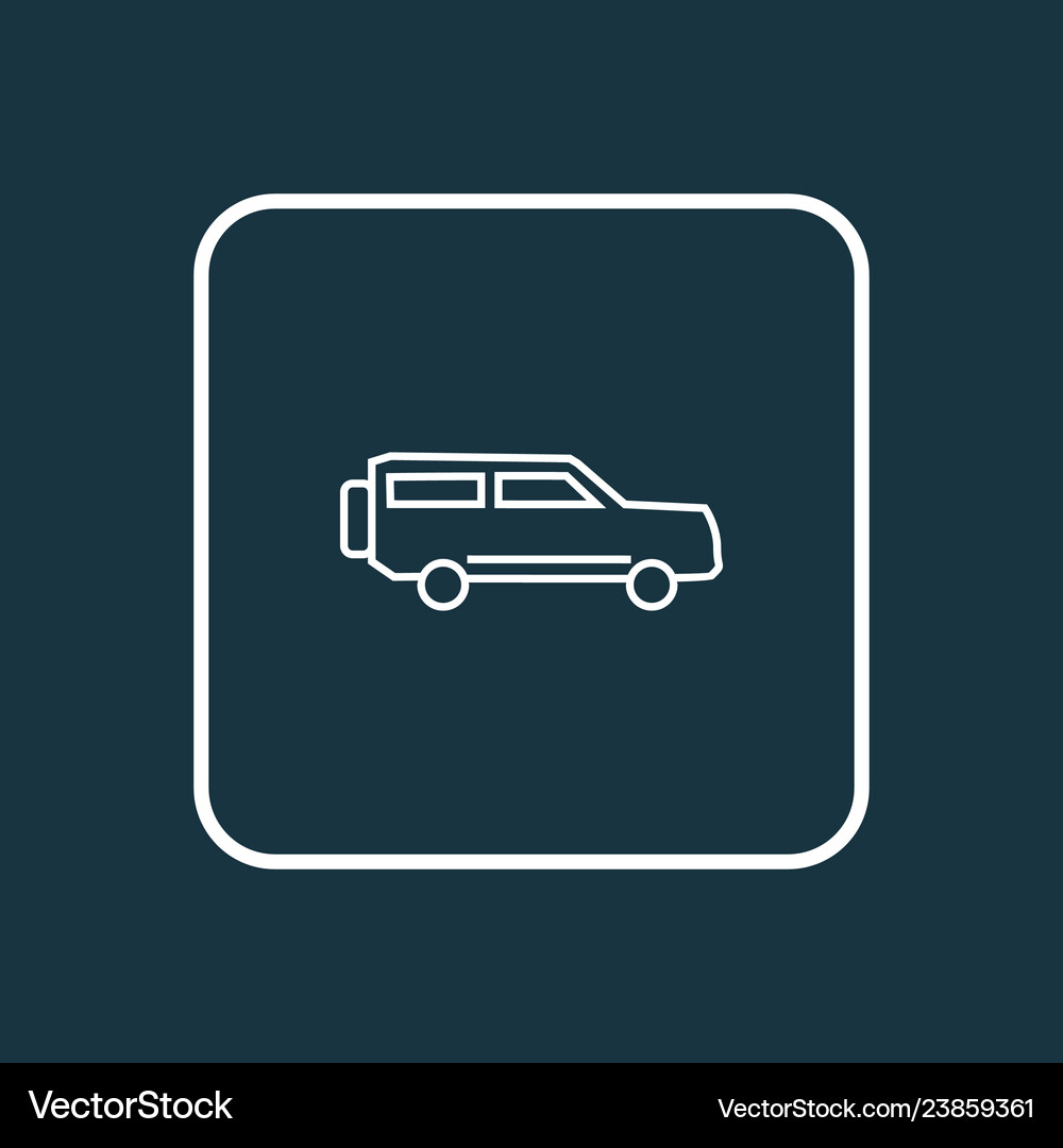 Suv icon line symbol premium quality isolated Vector Image