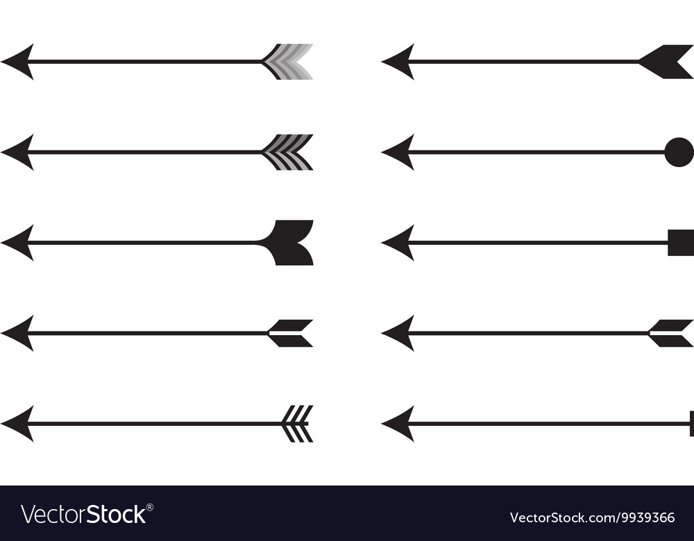 Arrows icon set Royalty Free Vector Image - VectorStock