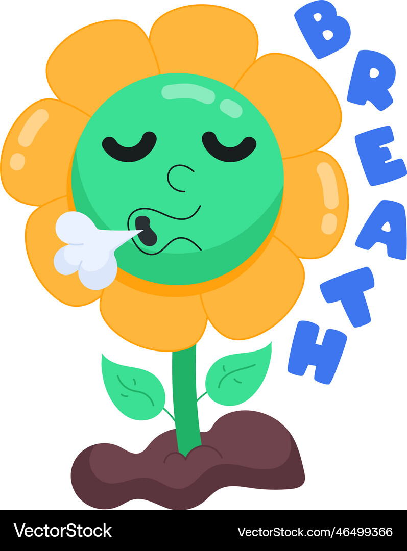 Breathing flower Royalty Free Vector Image - VectorStock