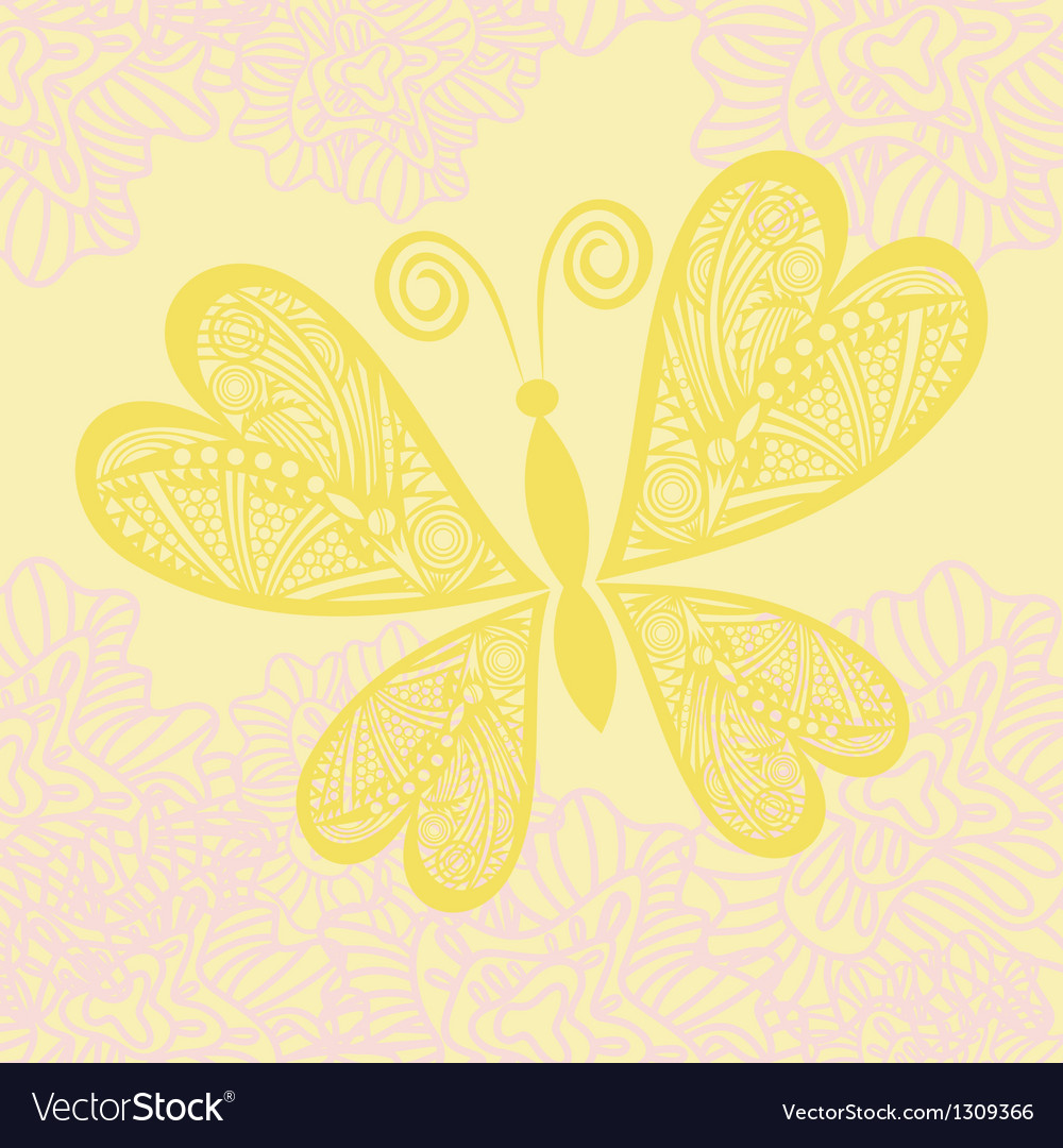 Butterfly pattern background Royalty Free Vector Image