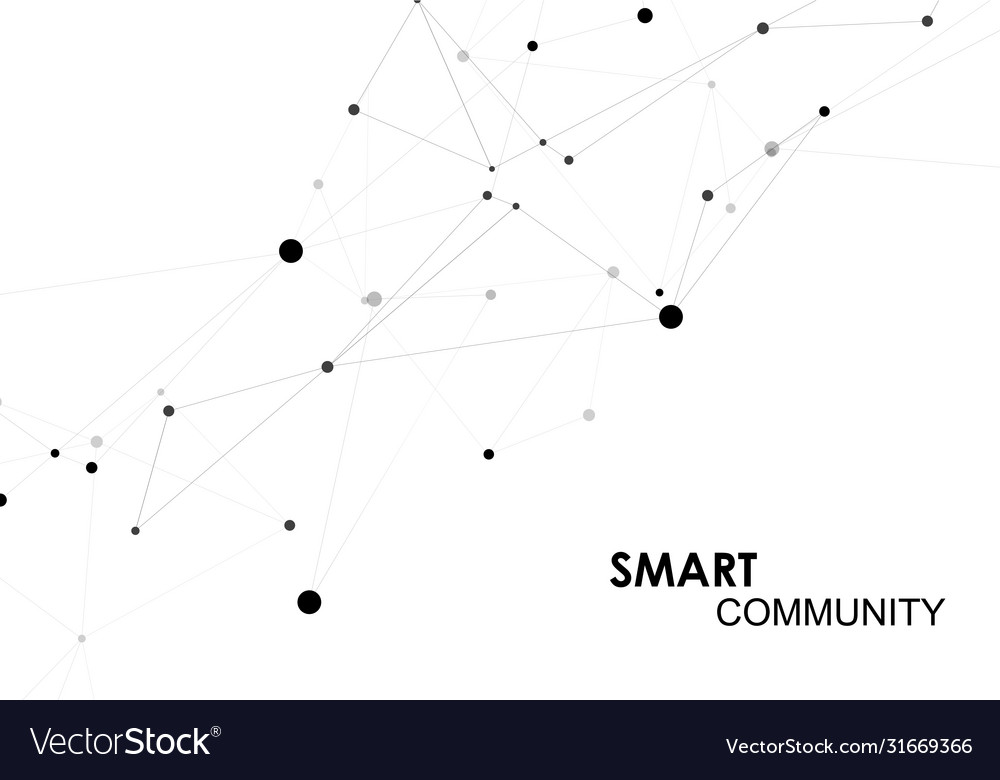Connection structure and network abstract Vector Image
