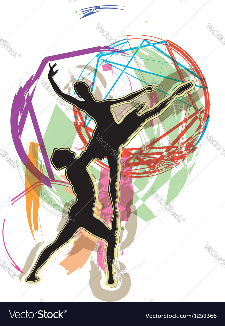 Dancing couple Royalty Free Vector Image - VectorStock