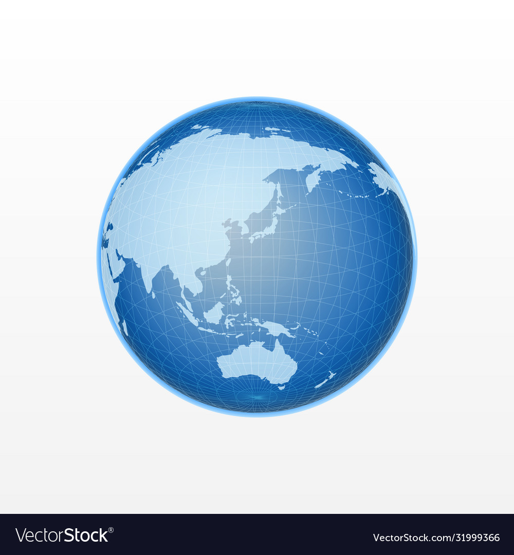 Realistic globe shape Royalty Free Vector Image