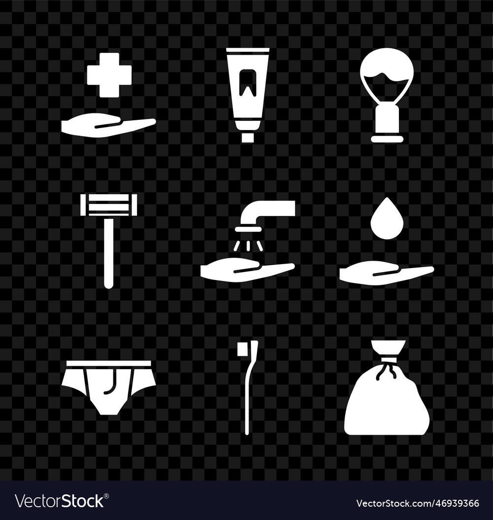 Set Cross Hospital Medical Tube Of Toothpaste Vector Image