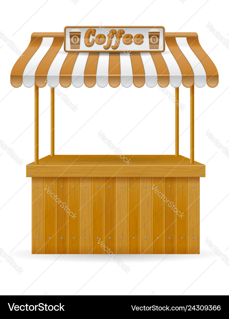 Street food stall coffee Royalty Free Vector Image