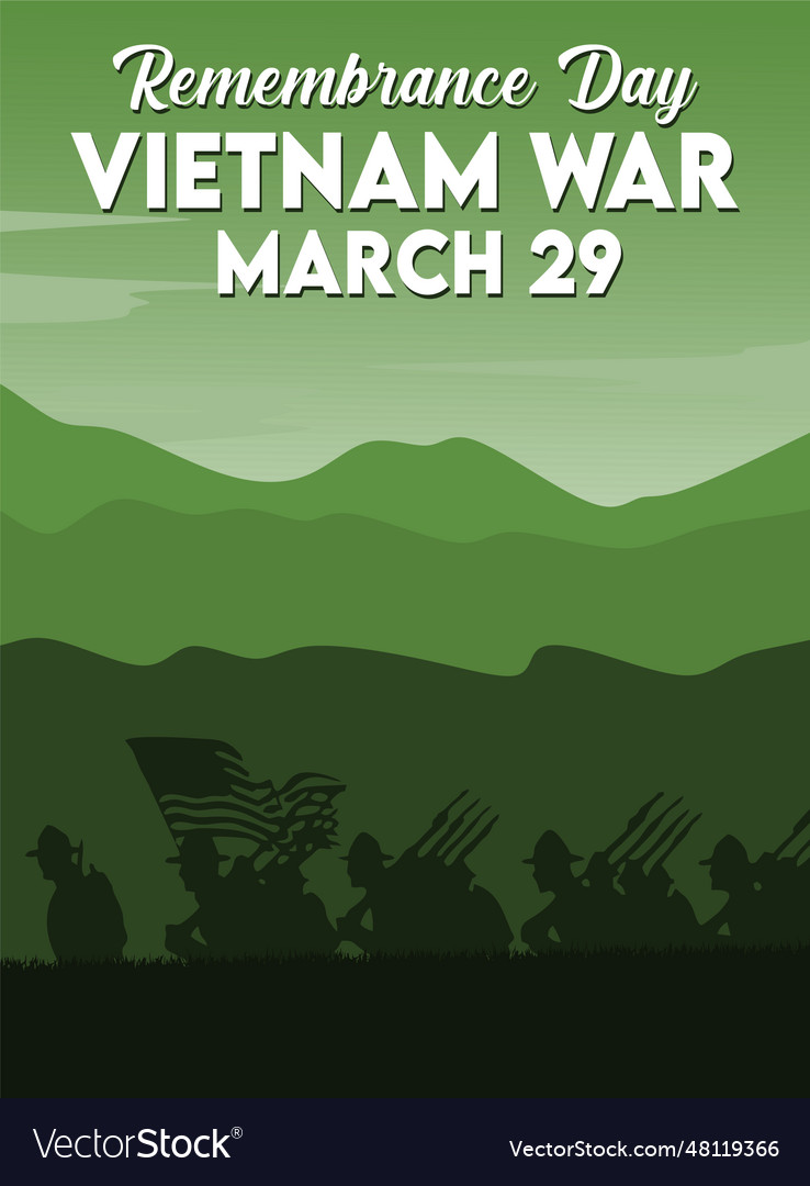 Vietnam war veterans day march 29 Royalty Free Vector Image