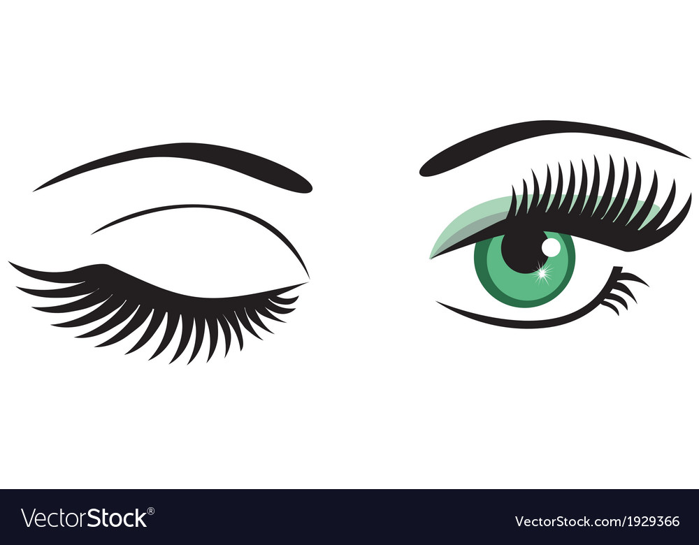 Winking green Royalty Free Vector Image - VectorStock