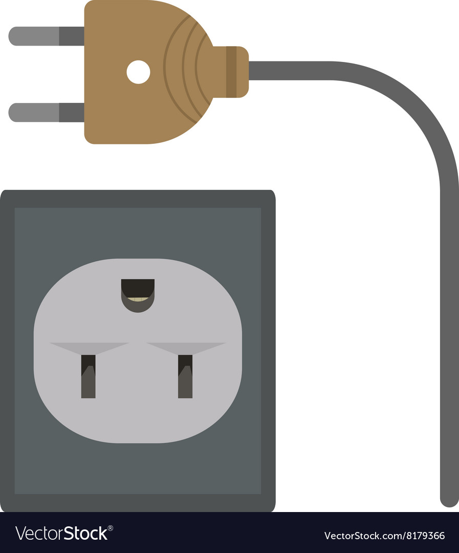 Wire and plug Royalty Free Vector Image - VectorStock