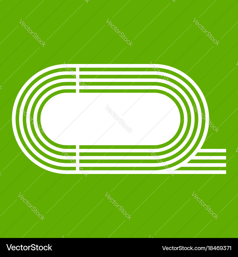 Athletic stadium icon green Royalty Free Vector Image