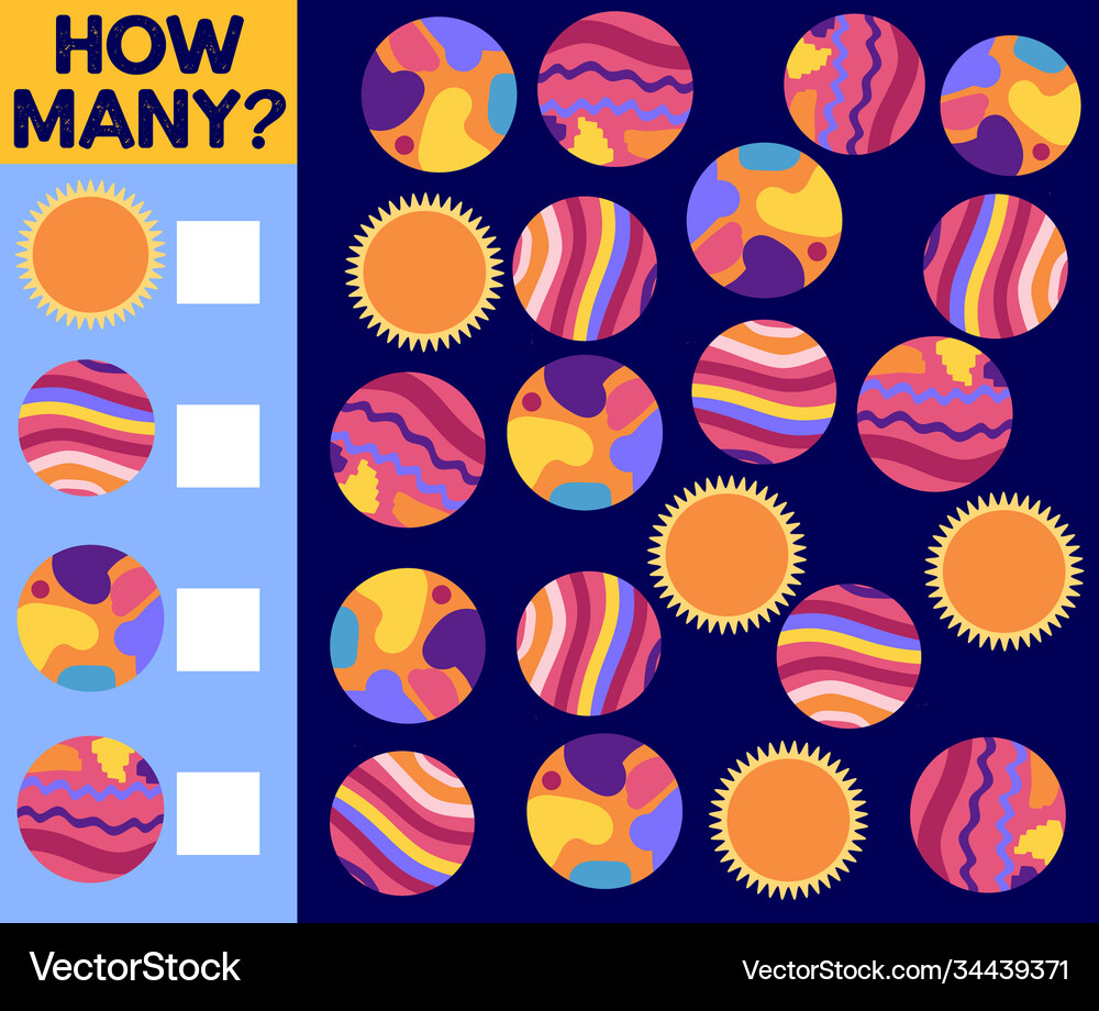 Counting game for preschool children educational Vector Image