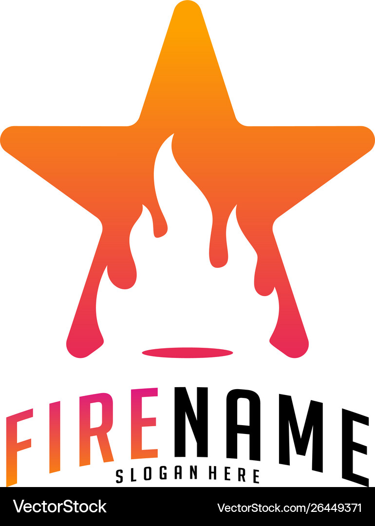 Fire stars logo design inspiration icons Vector Image