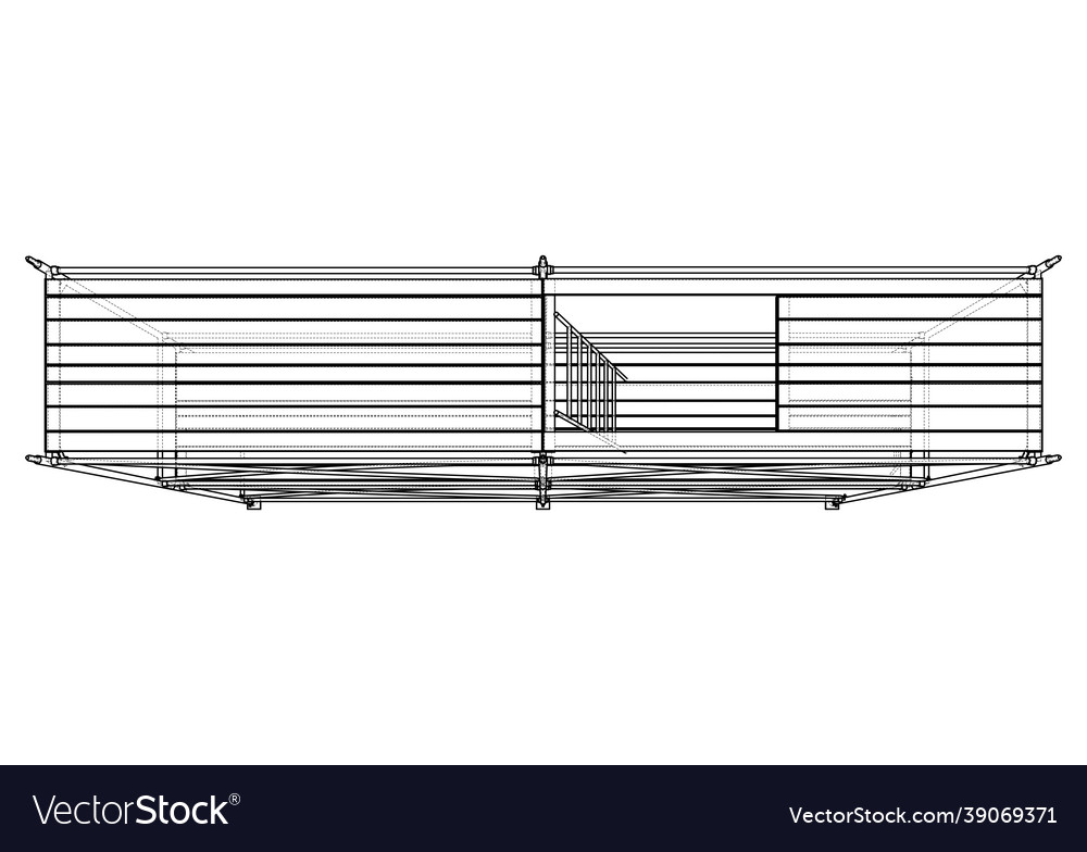 Prefabricated Scaffolding Royalty Free Vector Image