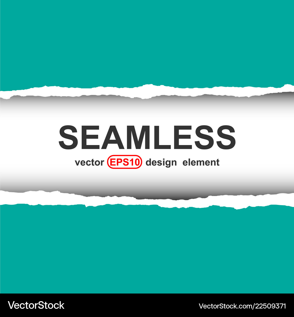 Realistic green ripped paper on transparent Vector Image