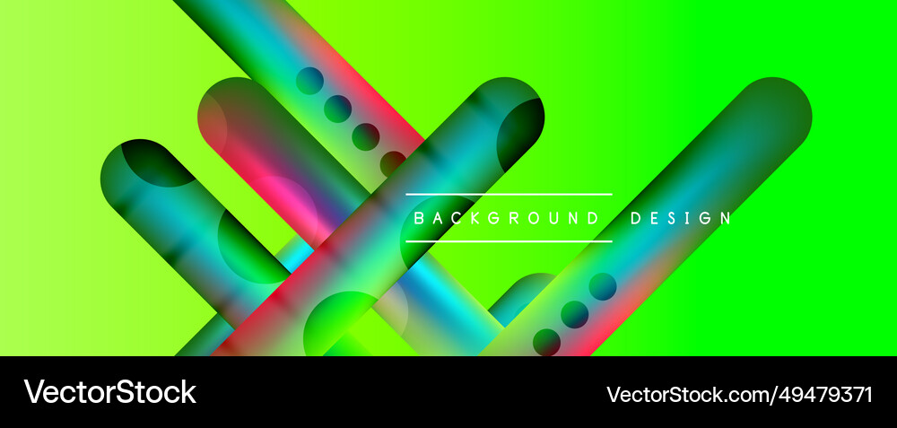 Round shapes and lines with fluid gradients Vector Image