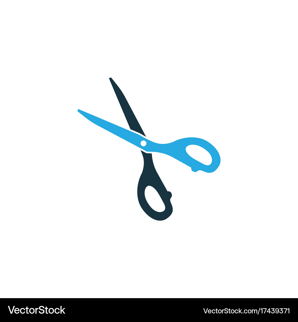 Scissors colorful icon symbol premium quality Vector Image