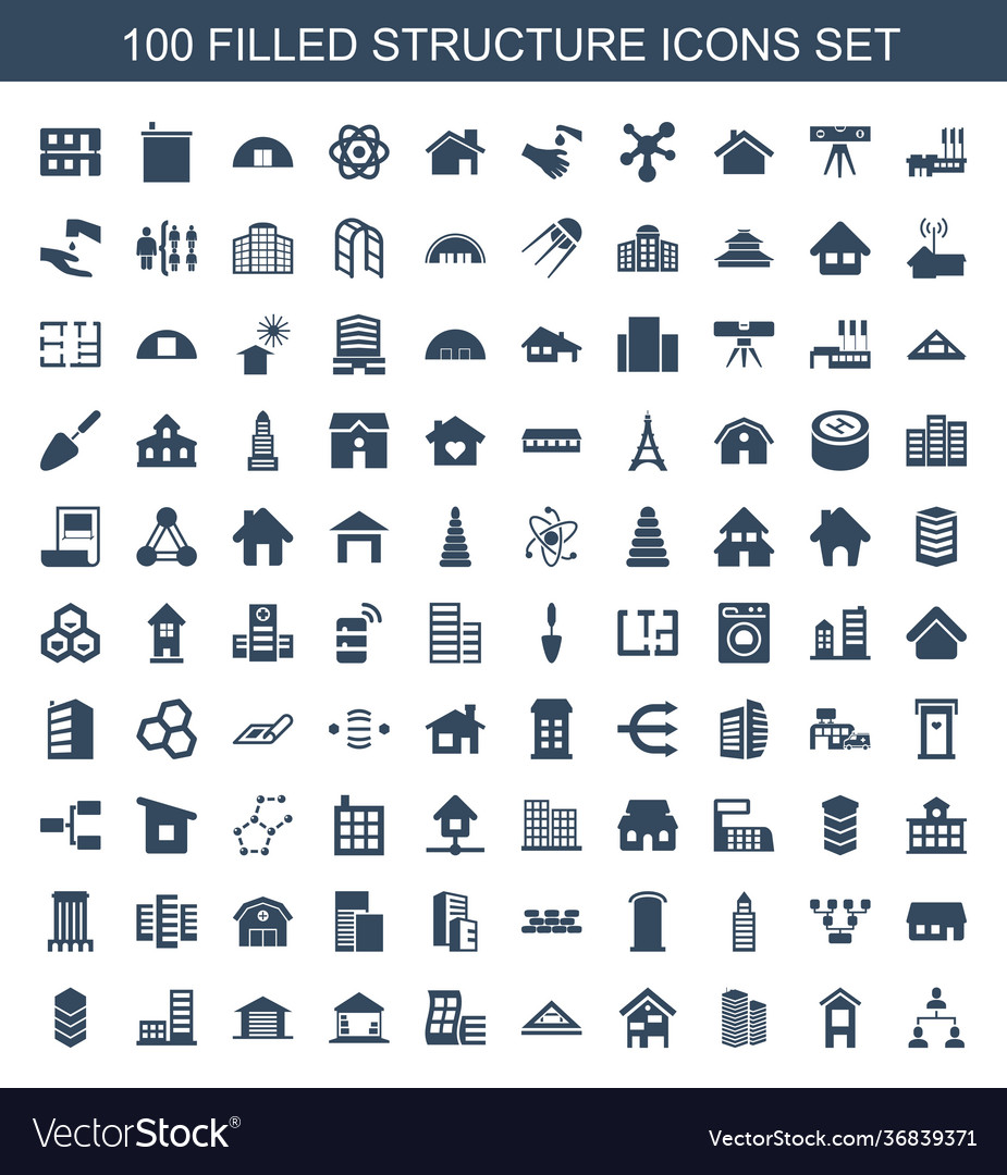 Structure icons Royalty Free Vector Image - VectorStock