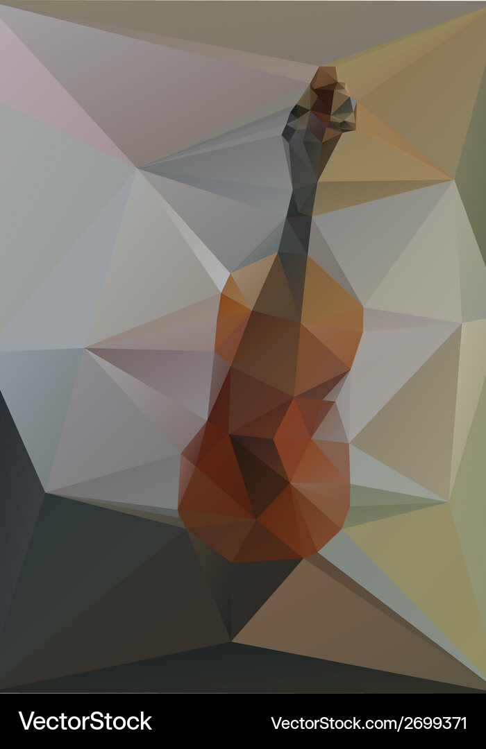 Violin geometry of triangles on a gray background Vector Image