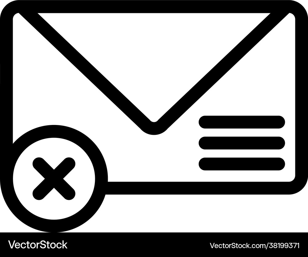 Wrong email Royalty Free Vector Image - VectorStock