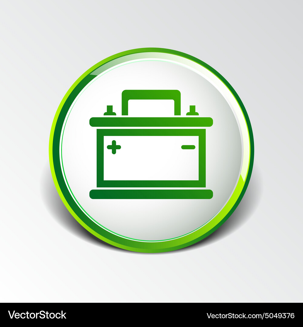 Car battery icon electric power sign Royalty Free Vector