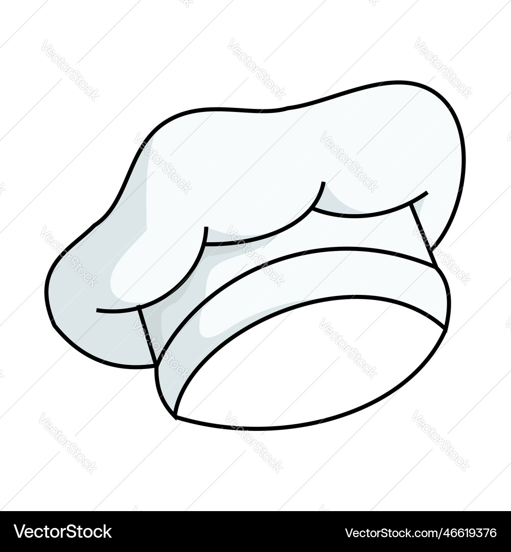 Chef hat icon in cartoon style on a white Vector Image