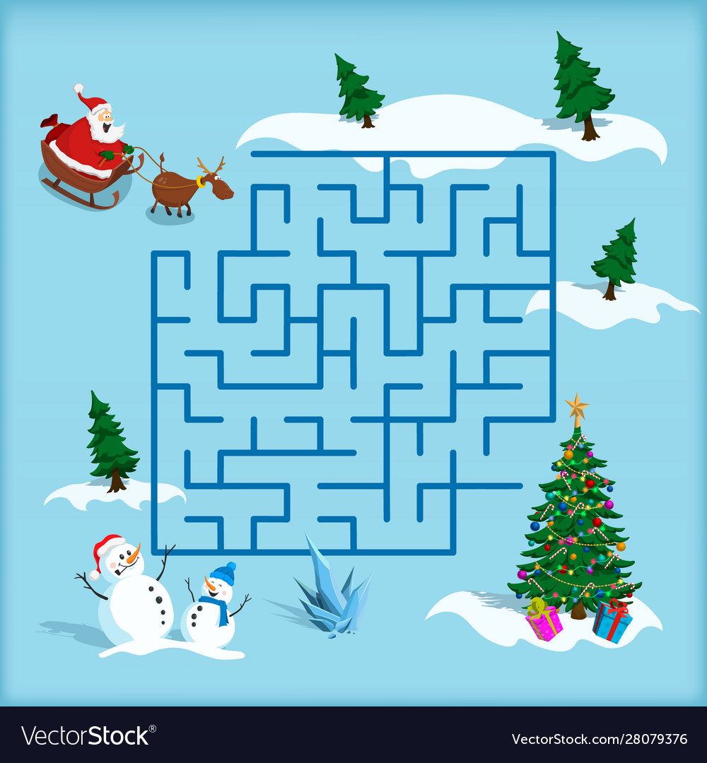 Christmas Mazes For Kids