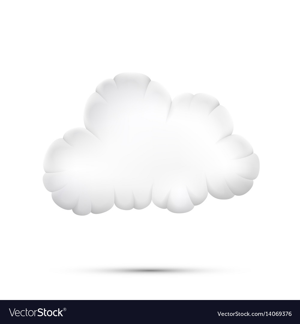 Cloud 3d icon on a white background Royalty Free Vector